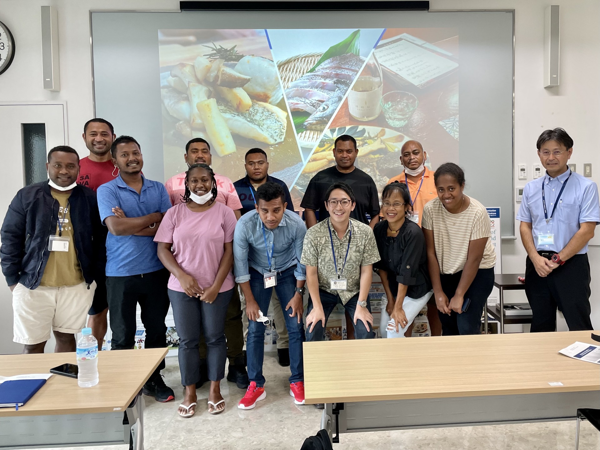 研究メンバーの島袋特命教授が日本を訪れているJICA研修員へ発表を行いました | 【本格型】琉球大学COI-NEXTサステイナブル陸上養殖拠点